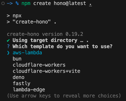 Hono を Lambda とローカル Node.js 両方で動かす