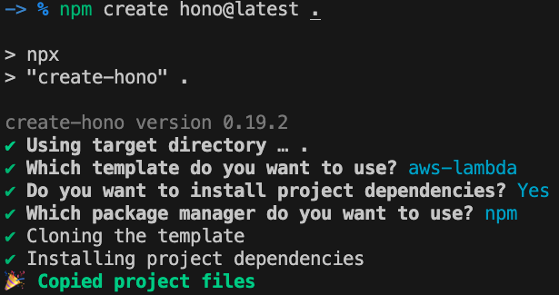 Hono を Lambda とローカル Node.js 両方で動かす